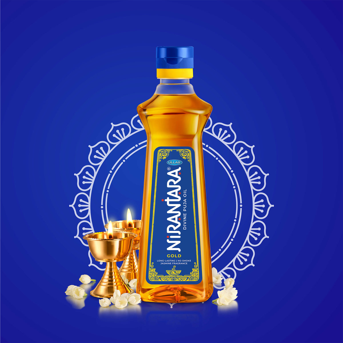 Nirantara Gold Divine Puja Oil | 500ML (Pack Of 1) | Pooja Made Pure